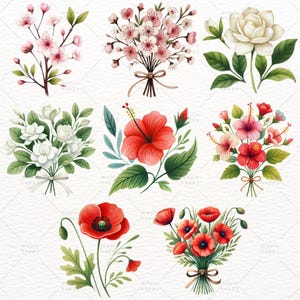 Valentine Flower Clipart, Rose Clipart, Valentine's Day, Beautiful ...
