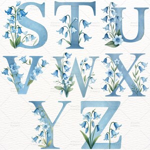 Blue Bell Alphabet, Flower Alphabet, Flower Letter, Beautiful Flower ...