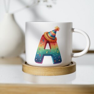 New Year Alphabet Clipart, Party Hat Alphabet Clipart, New Year Party ...