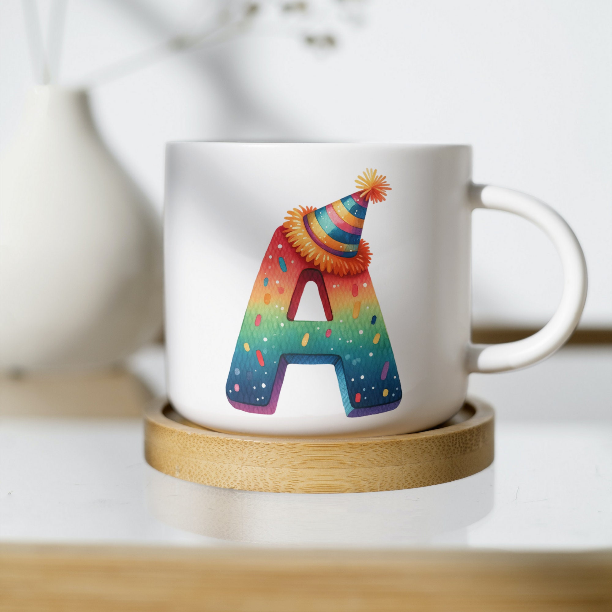 New Year Alphabet Clipart, Party Hat Alphabet Clipart, New Year Party ...