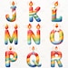 Watercolor Birthday Candle Alphabet Clipart: Transparent PNG (digital Download) - Etsy