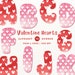 Valentine Heart Alphabet, Heart Alphabet Clipart, Valentine Clipart ...