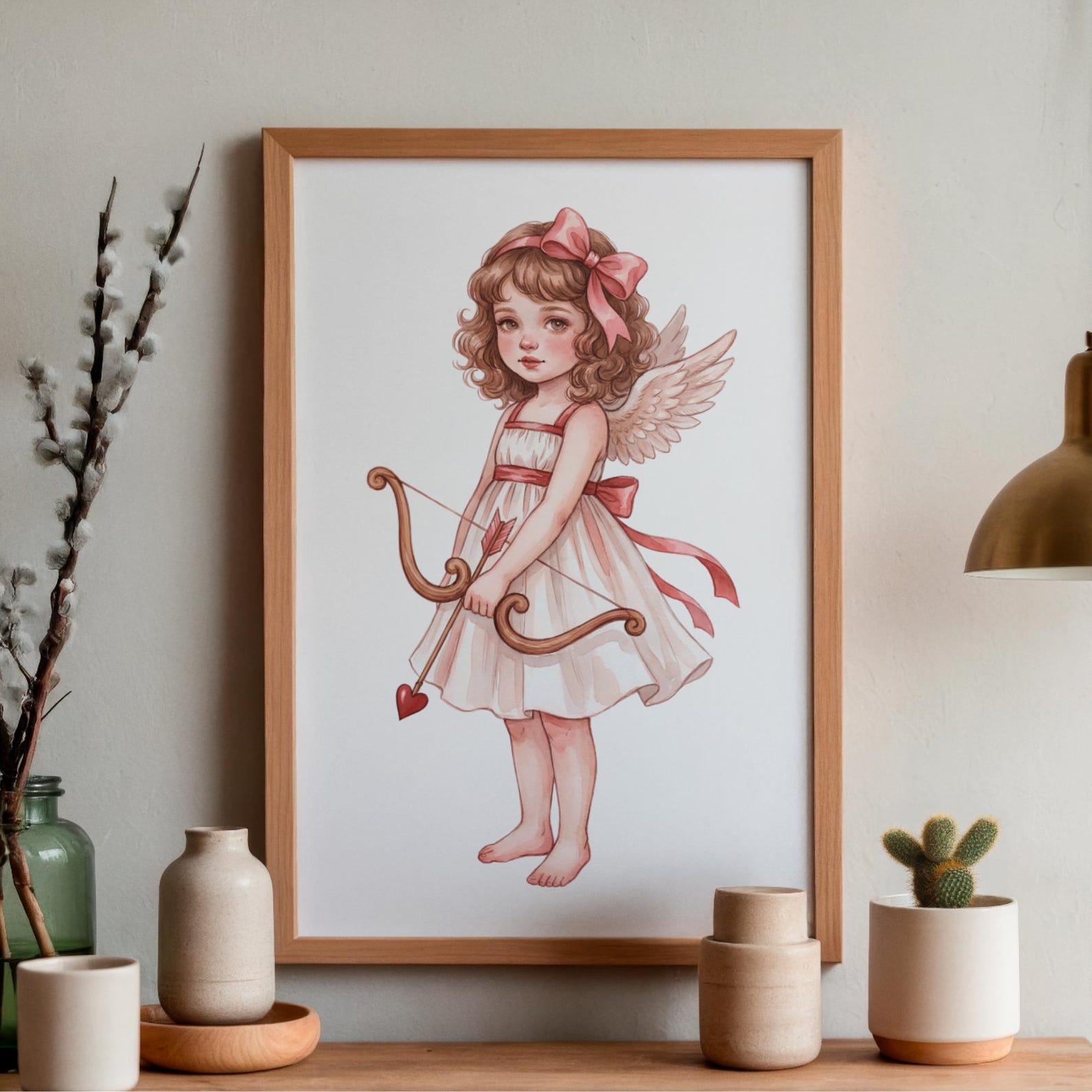 Valentine Love Cupid Clipart: Watercolor Vintage Romantic PNG - Etsy