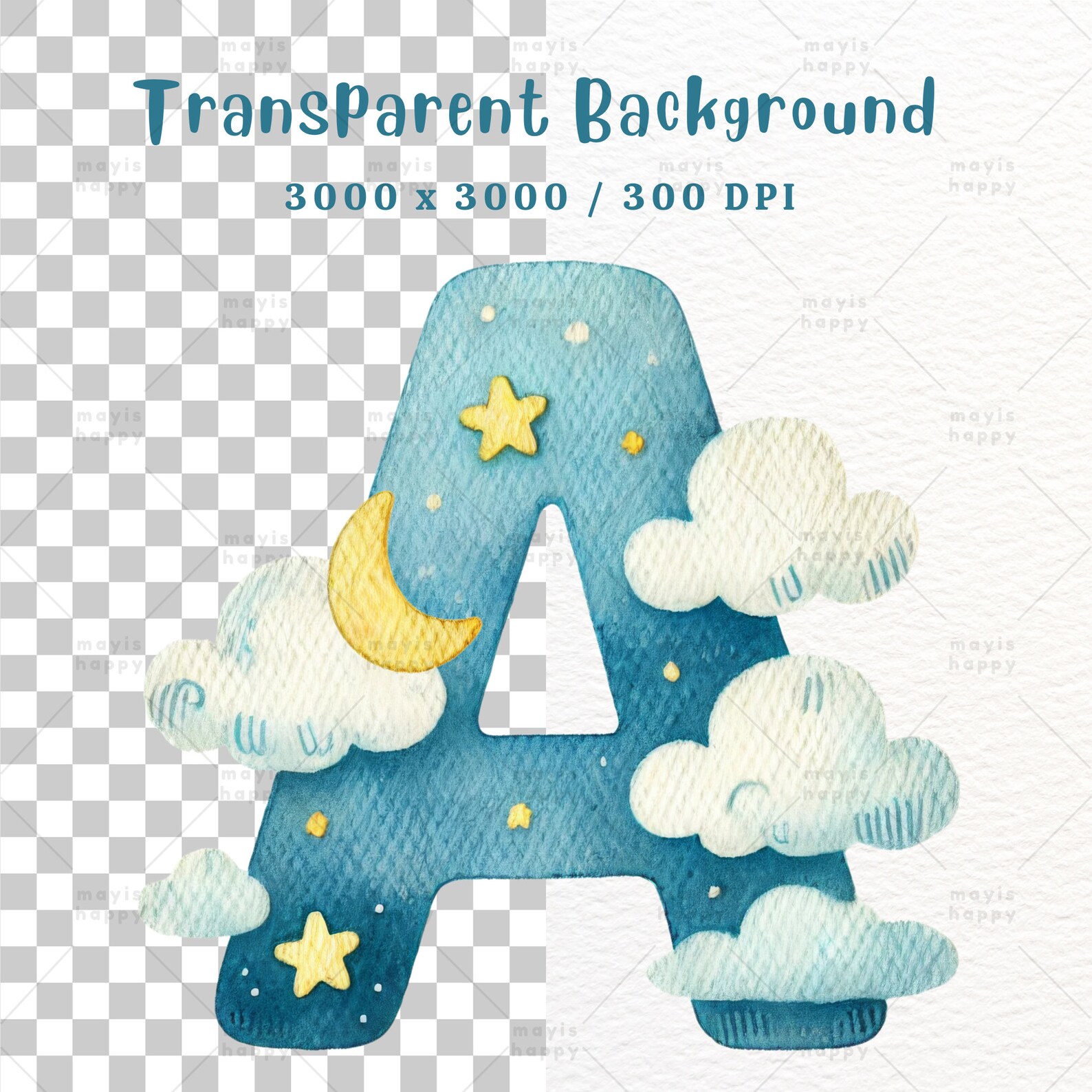 Blue Sky Alphabet, Blue Alphabet, Cloud Alphabet, Cloud Clipart ...