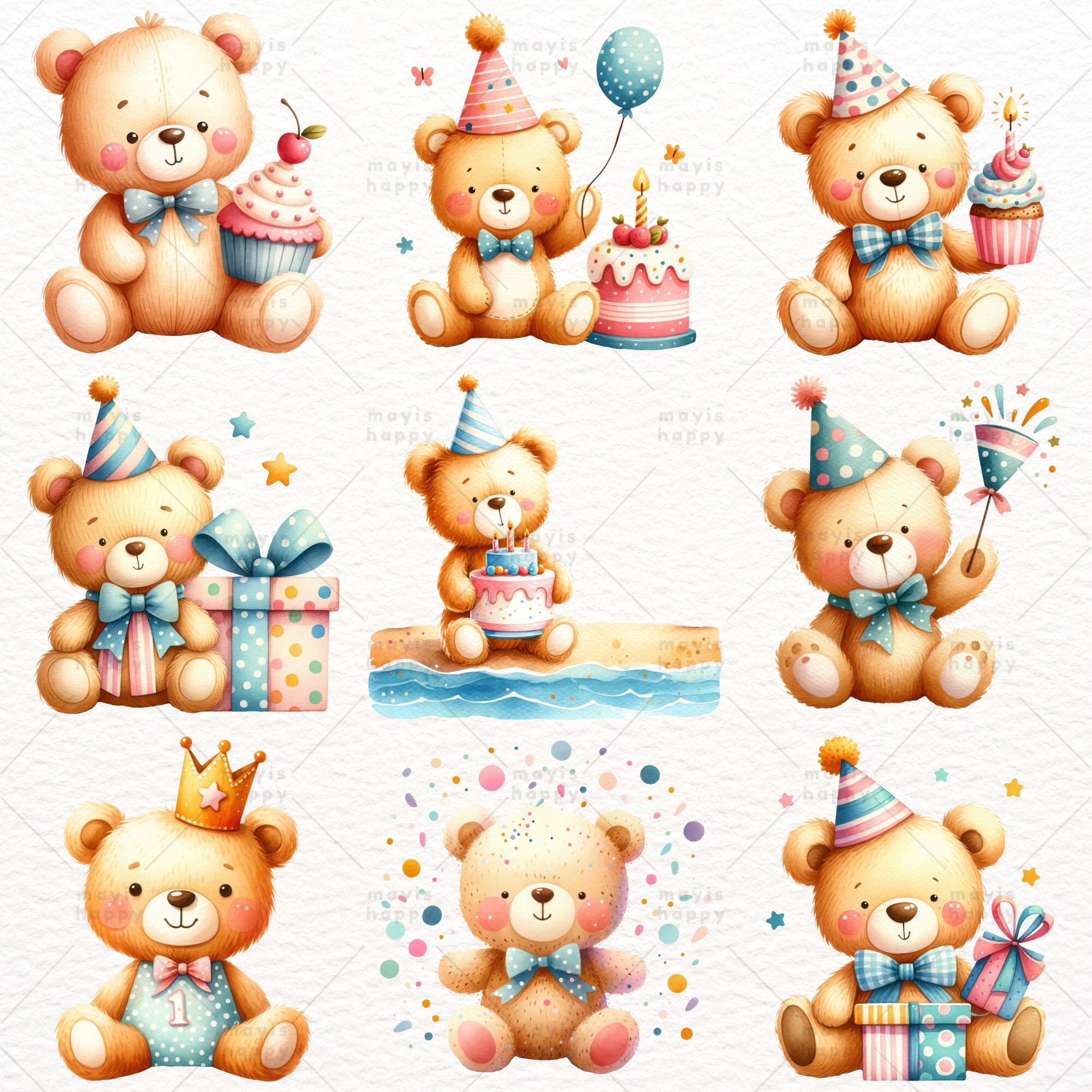 Teddy Bear Birthday, Happy Birthday, Teddy Bear, Birthday Gift, Gift ...