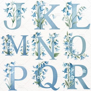 Blue Bell Alphabet, Flower Alphabet, Flower Letter, Beautiful Flower ...
