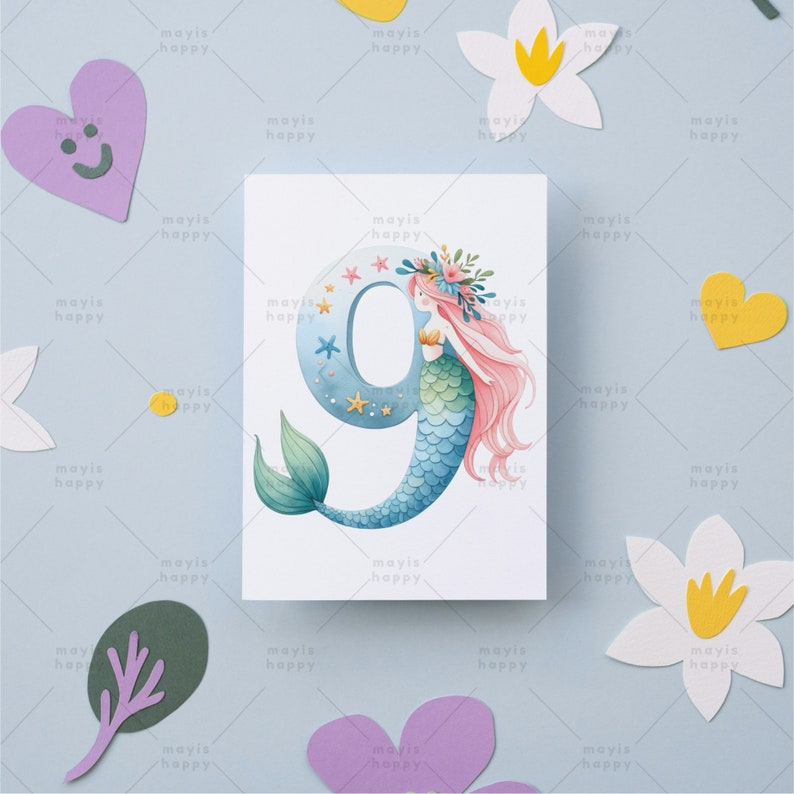 Mermaid Alphabet Clipart: Watercolor Doodle PNG (digital Download) - Etsy
