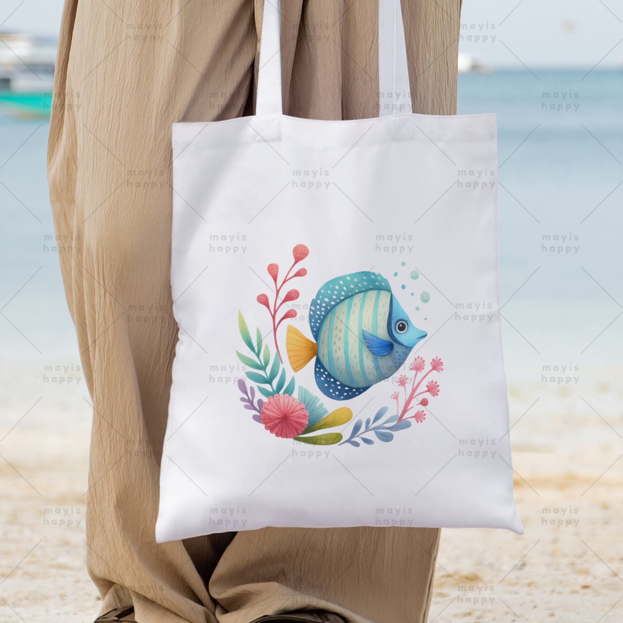 Summer Sea Watercolor Clipart: 25 PNG Elements (digital Download) - Etsy