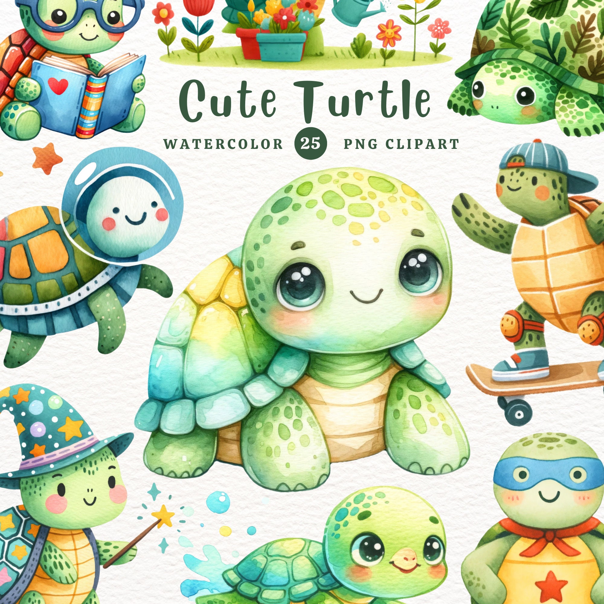 Cute Turtle, Animals, Turtle PNG, Turtle Day, Cute Animals, Kids Craft ...