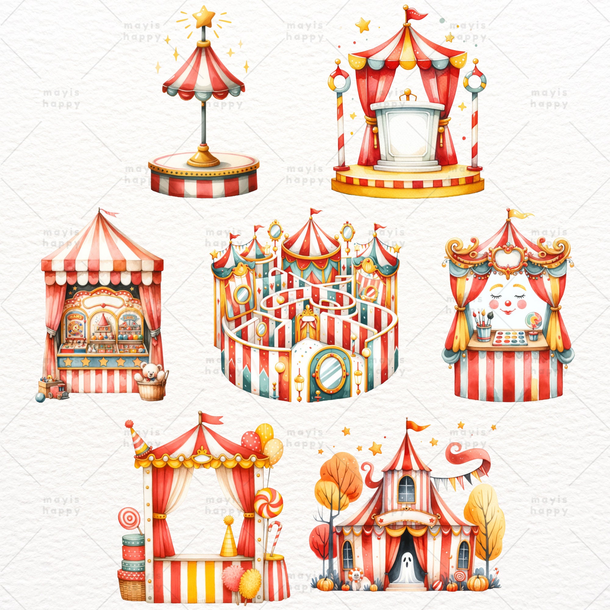 Wonderful Circus, Circus PNG, Animal Circus, Circus Clipart, Gift for ...