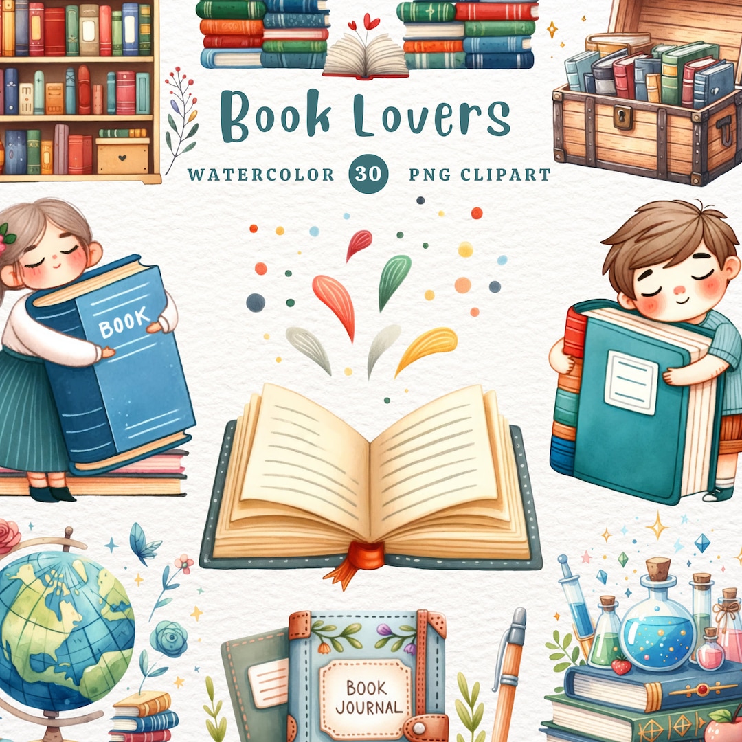 Book Lovers, Book Clipart, Book PNG, Book Lovers Day, Book Worm ...