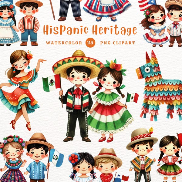Hispanic Heritage Month Clipart - Etsy
