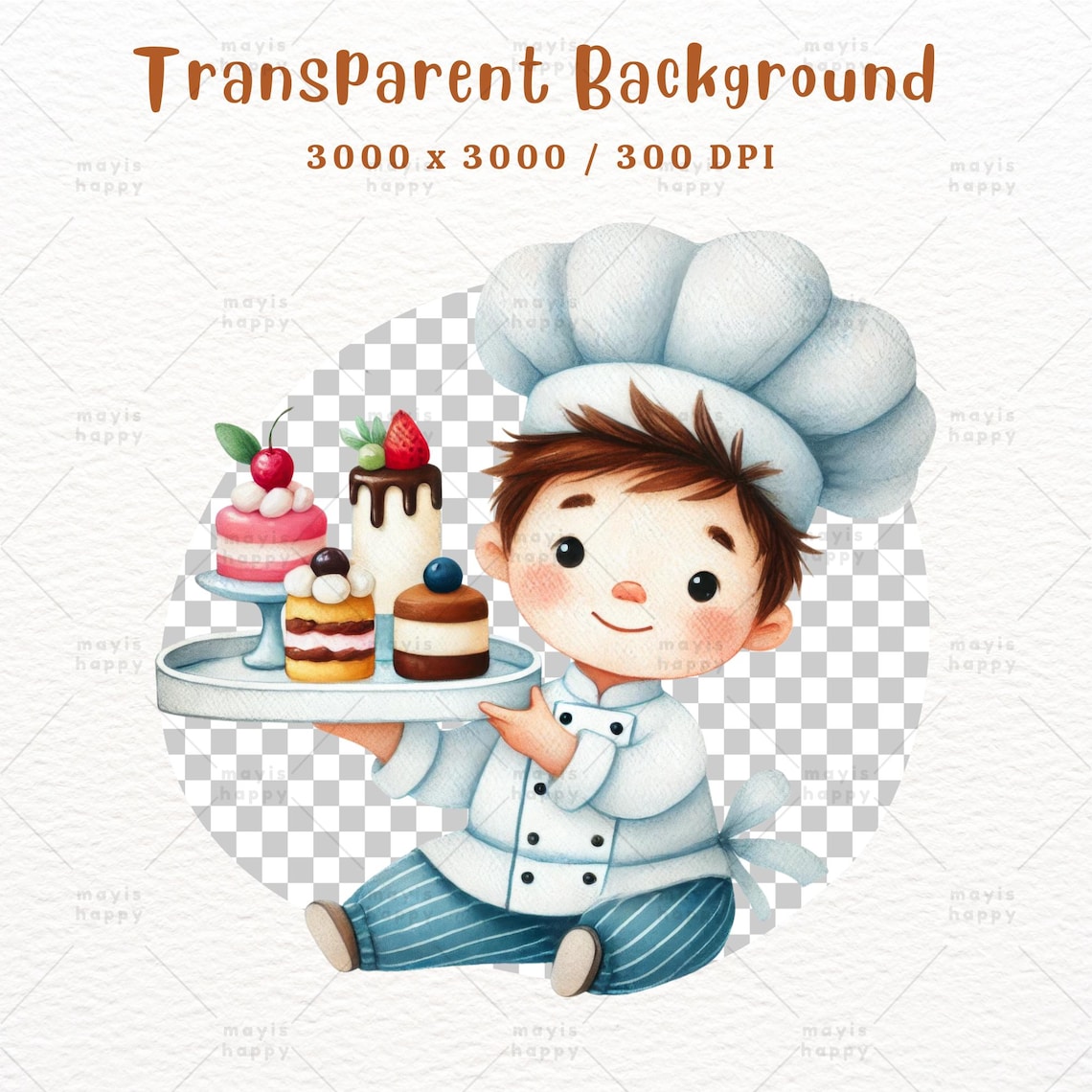 Pastry Chef Clipart, Patisserie PNG, Baker PNG, Bakery Chef Clipart ...
