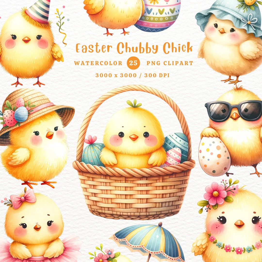 Easter Chubby Chick, Easter Day, Easter PNG, Chick PNG, Easter Day Gift ...