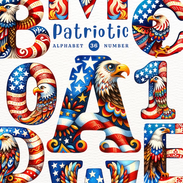 Patriotic Alphabet - Etsy