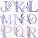 Lavender Floral Alphabet Clipart: Watercolor Letter Set (digital ...