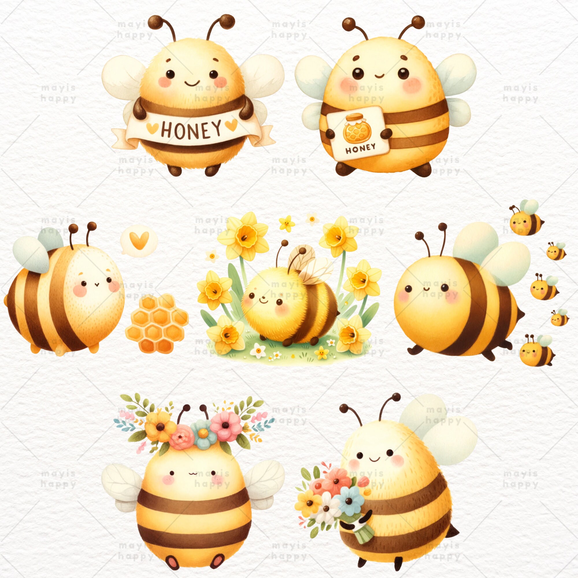 Cute Honey Bee, Honey Bee, Bee PNG, Bee Day, Cute Bee, Kids Craft, Gift ...