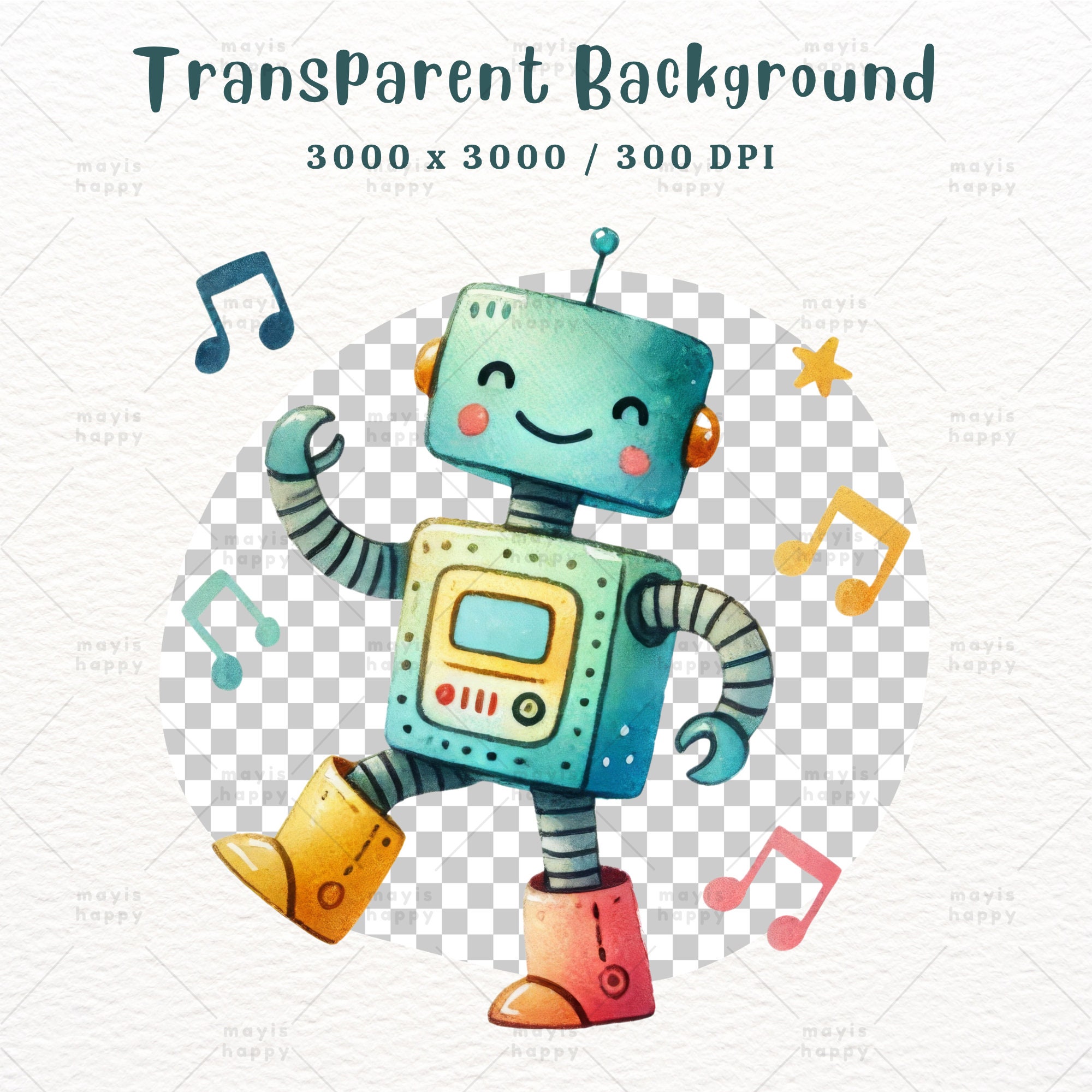 Cute Robot, Robot PNG, Robot Clipart, Robot Boy, Gift for Kids ...