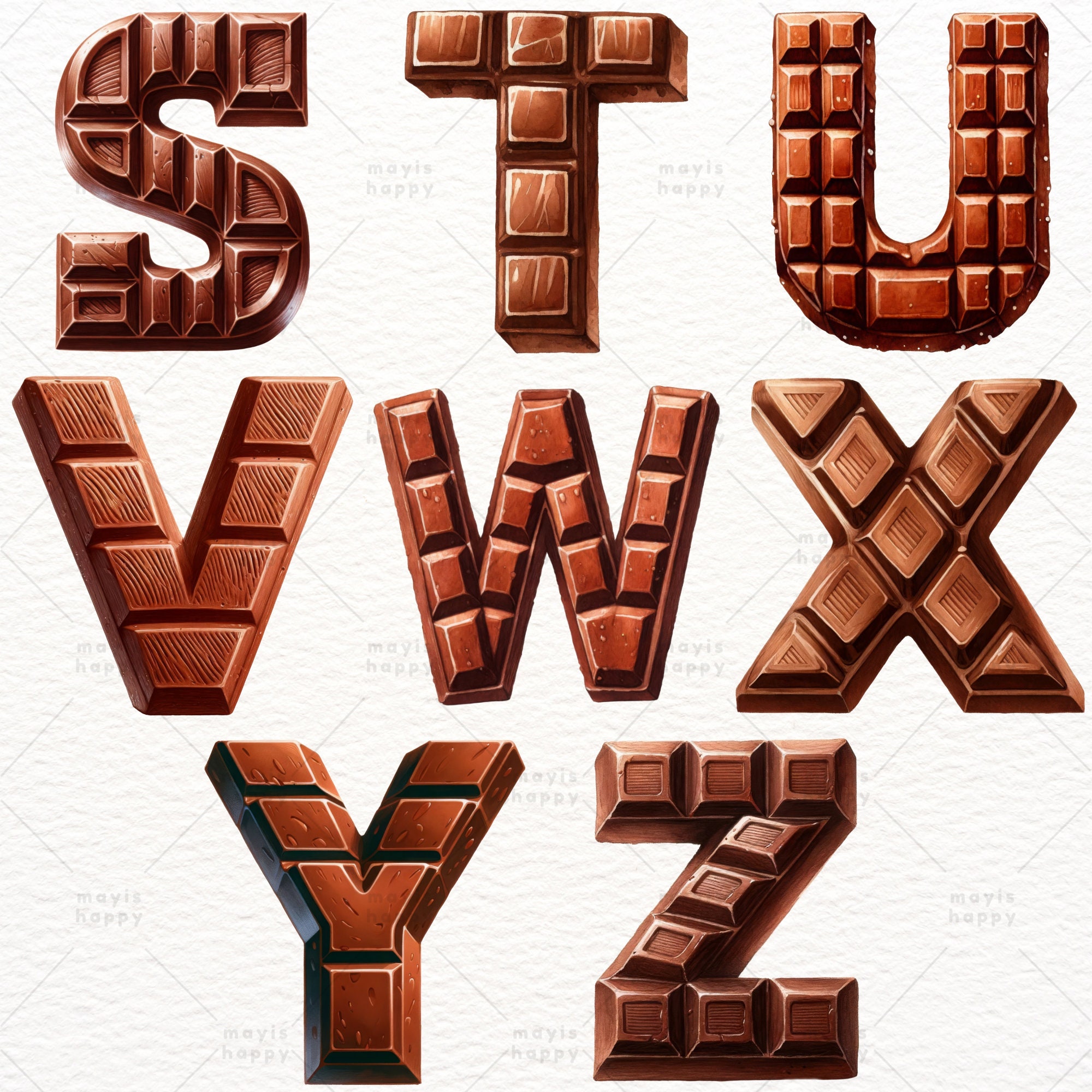 Chocolate Alphabet, Chocolate PNG, Chocolate Day, Kids Craft, Alphabet ...