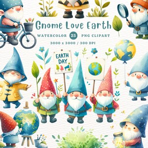 Gnome Love Earth, Gnome Clipart, Earth Clipart, Gnome PNG, Earth PNG ...