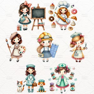 Kids Career Clipart, Workers PNG, Labor Day, Gift for Kids, DIY Gift ...