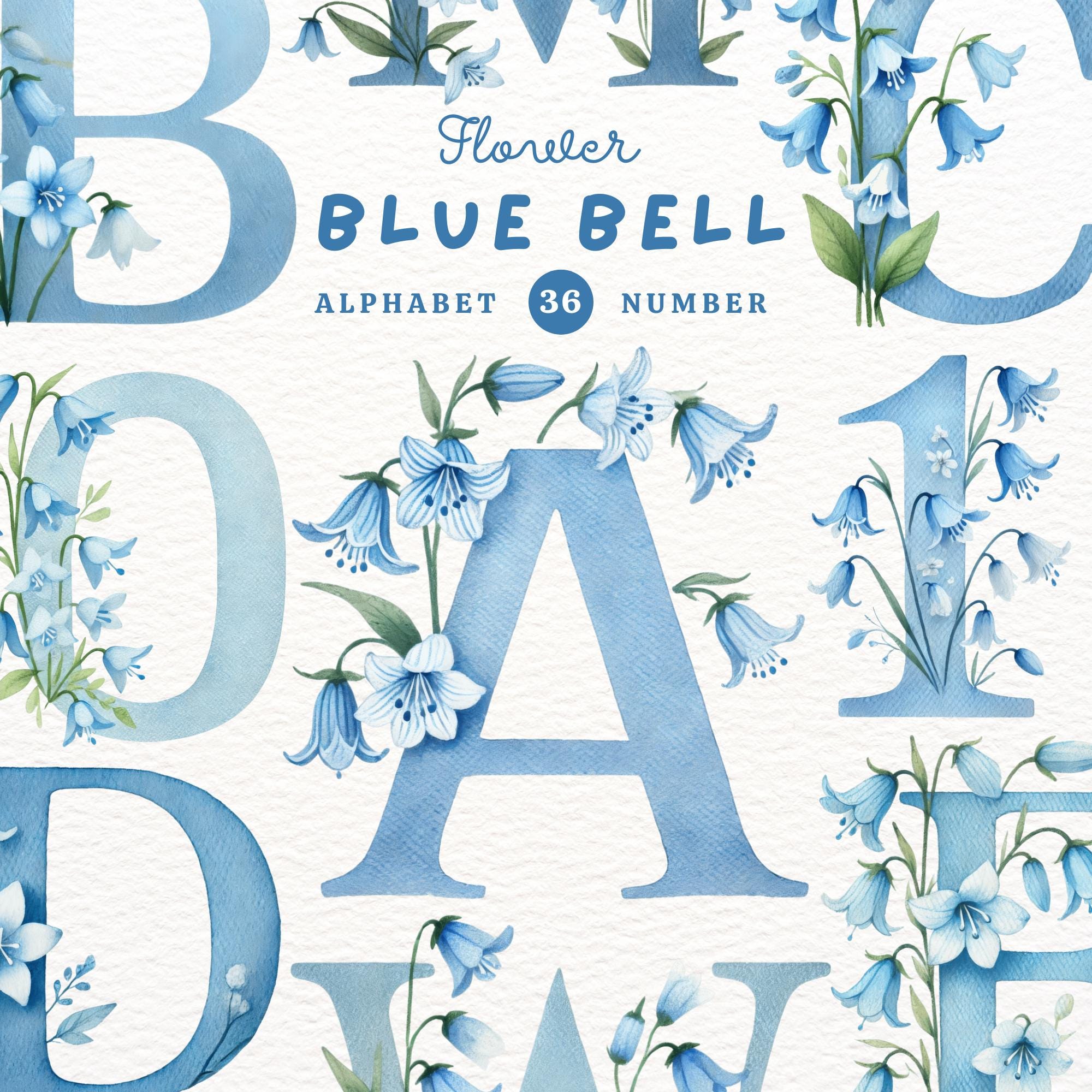 Blue Bell Alphabet, Flower Alphabet, Flower Letter, Beautiful Flower ...