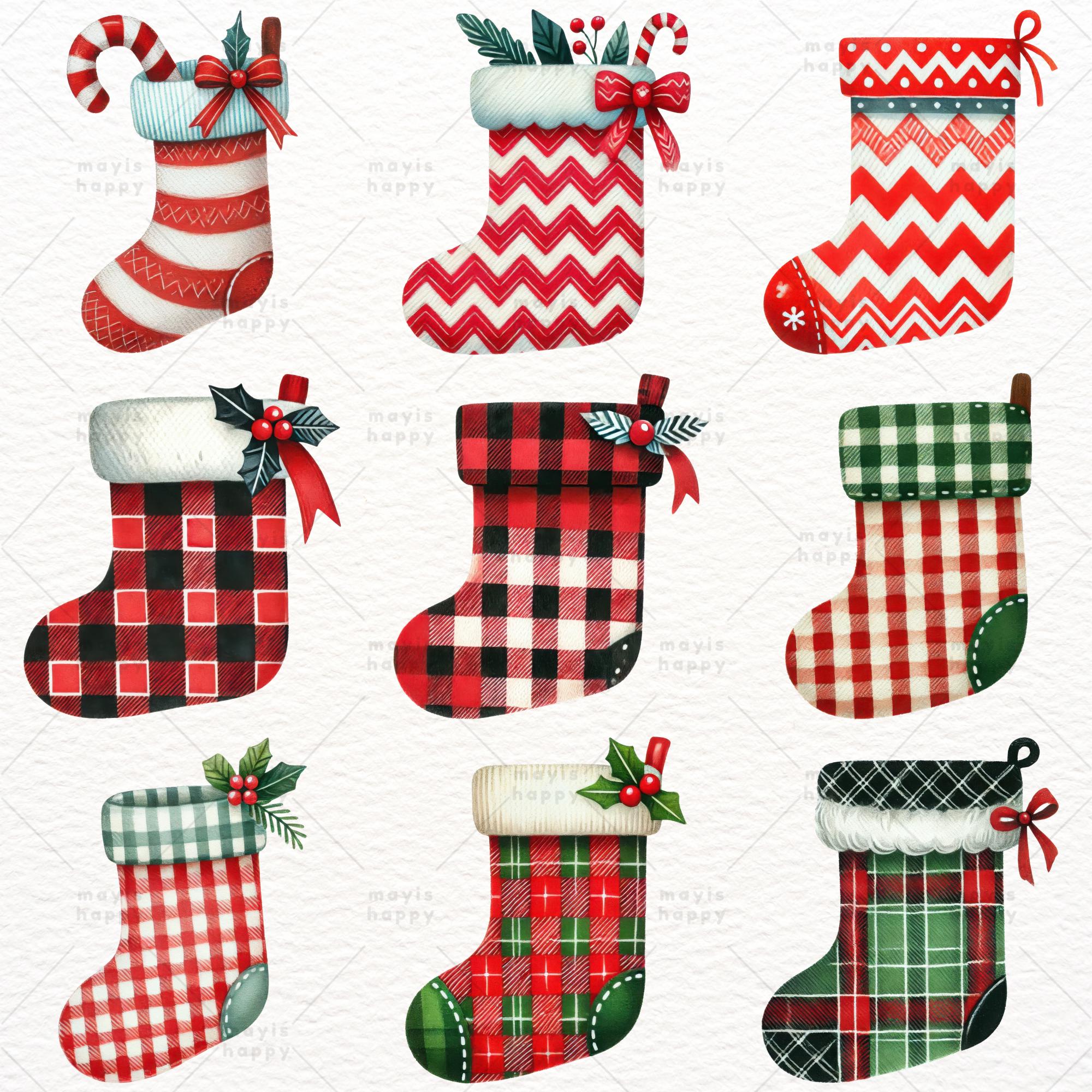 Christmas Socks Clipart, Christmas Stocking, Cute Christmas, Christmas ...