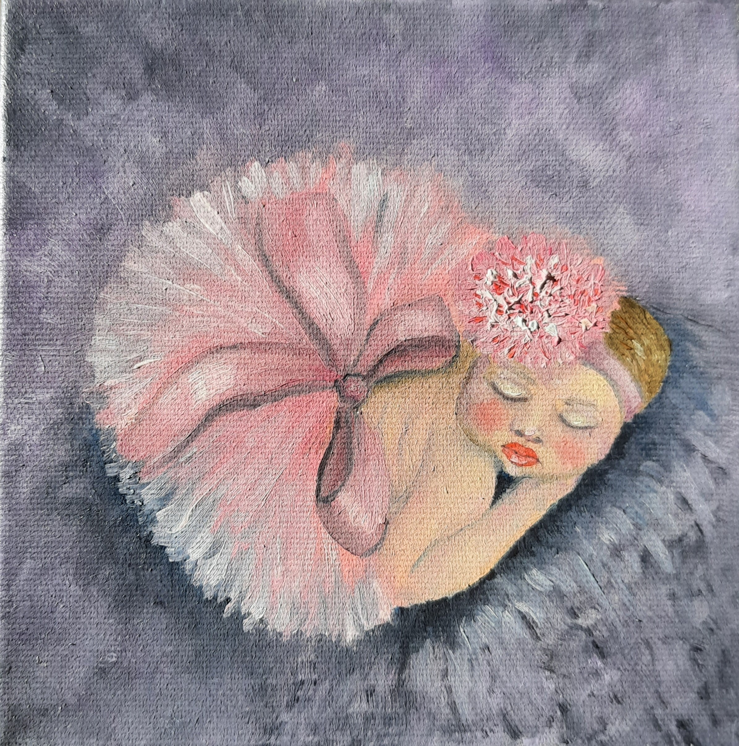 Baby Kunstwerk Kinderzimmer Kunst Schlafen Neugeborene Kunst Rosa Kunst ...