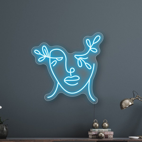 Neon Face Sign - Etsy