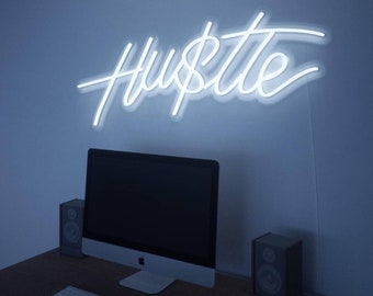Neon Hustle Sign - Etsy