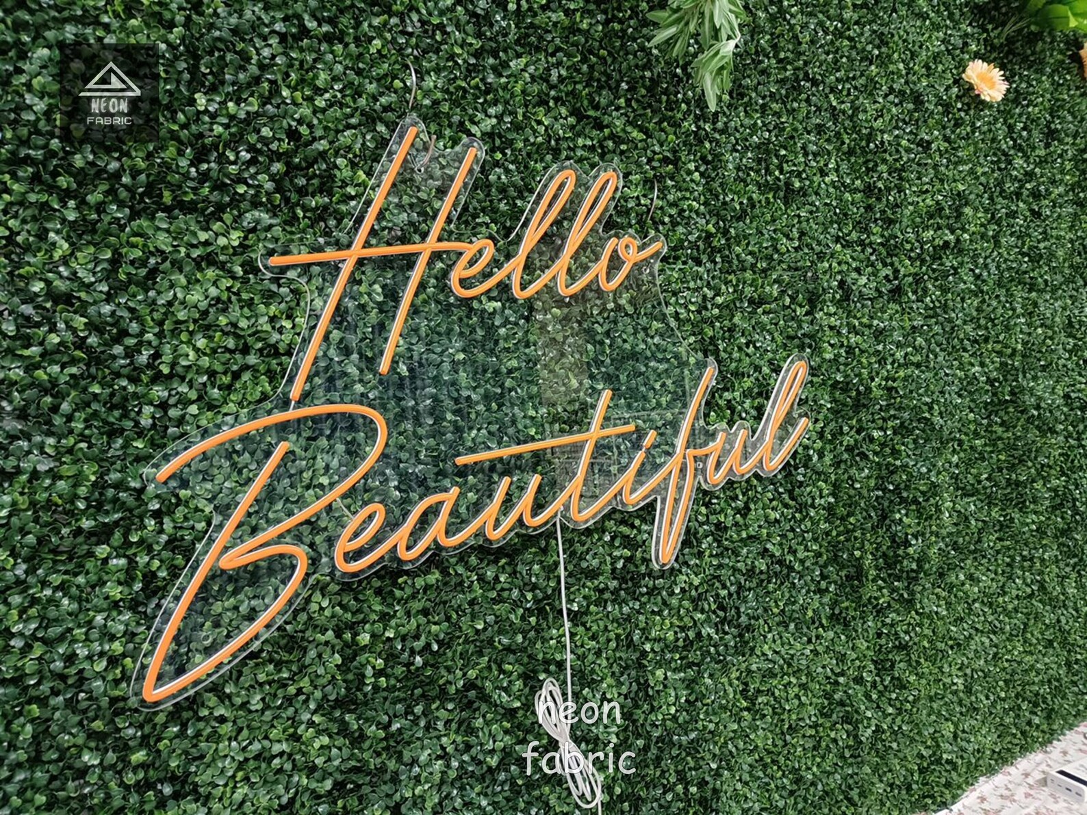 Hello Beautiful Neon Sign Custom Neon Sign Wall Decor Glam - Etsy