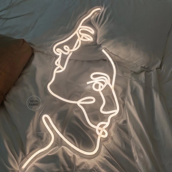 Neon Face Sign - Etsy