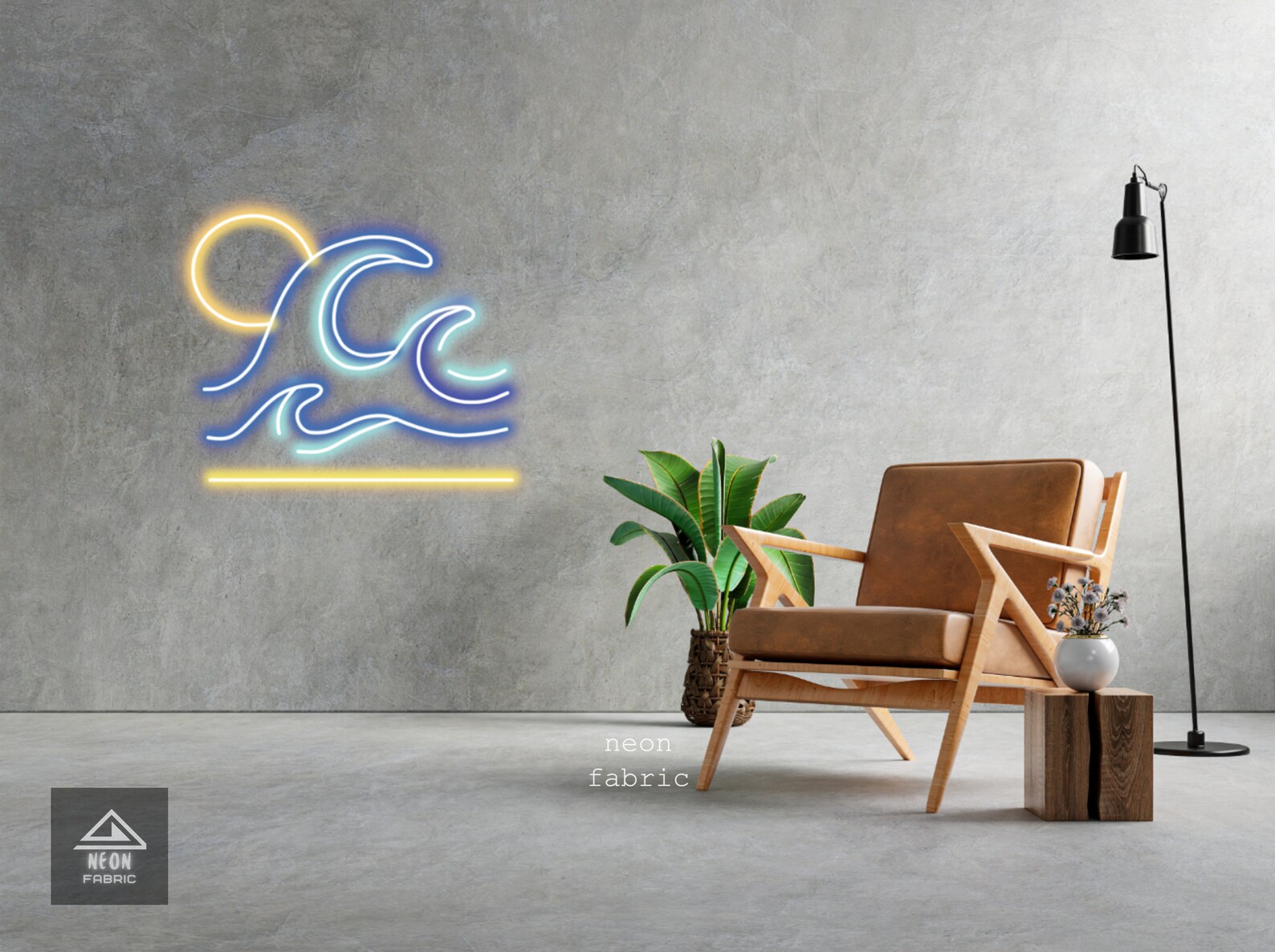 Sea Sunset Wave Neon Sign Sunset Wall Decor Wave Neon Lamp | Etsy