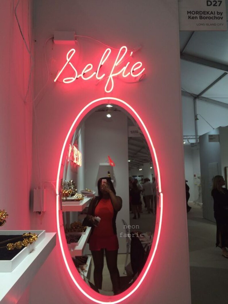 Selfie Mirror Custom Neon Sign Neon Light Full Length Etsy