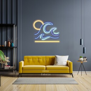 Sea Sunset Wave Neon Sign Sunset Wall Decor Wave Neon Lamp - Etsy