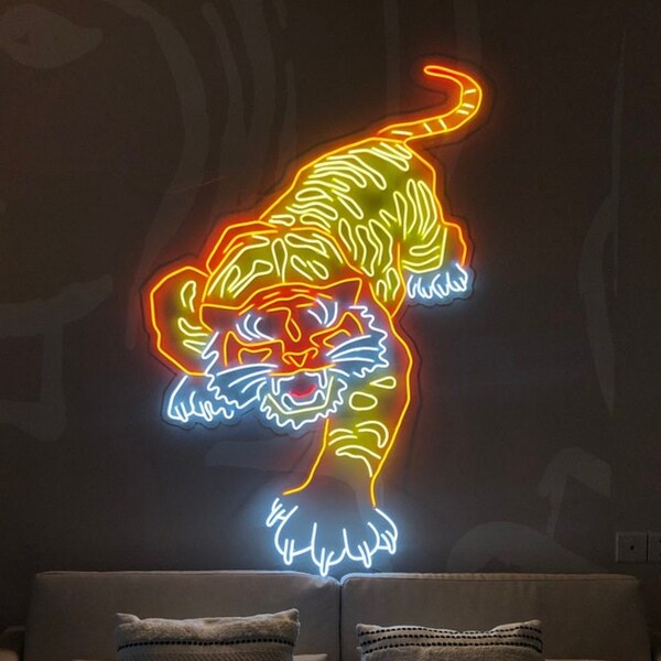 Neon Tiger - Etsy