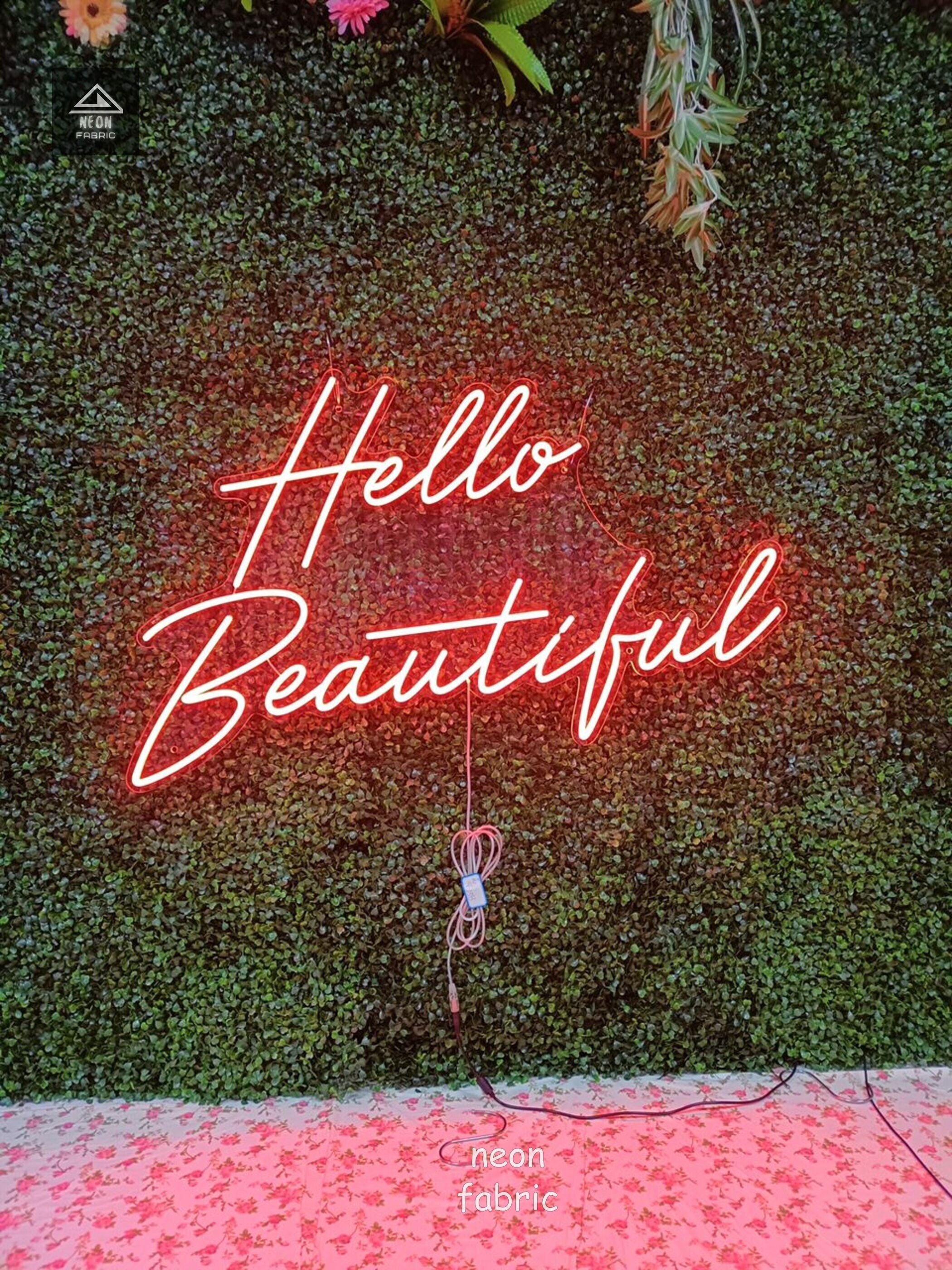 Hello Beautiful Neon Sign Custom Neon Sign Wall Decor Glam - Etsy