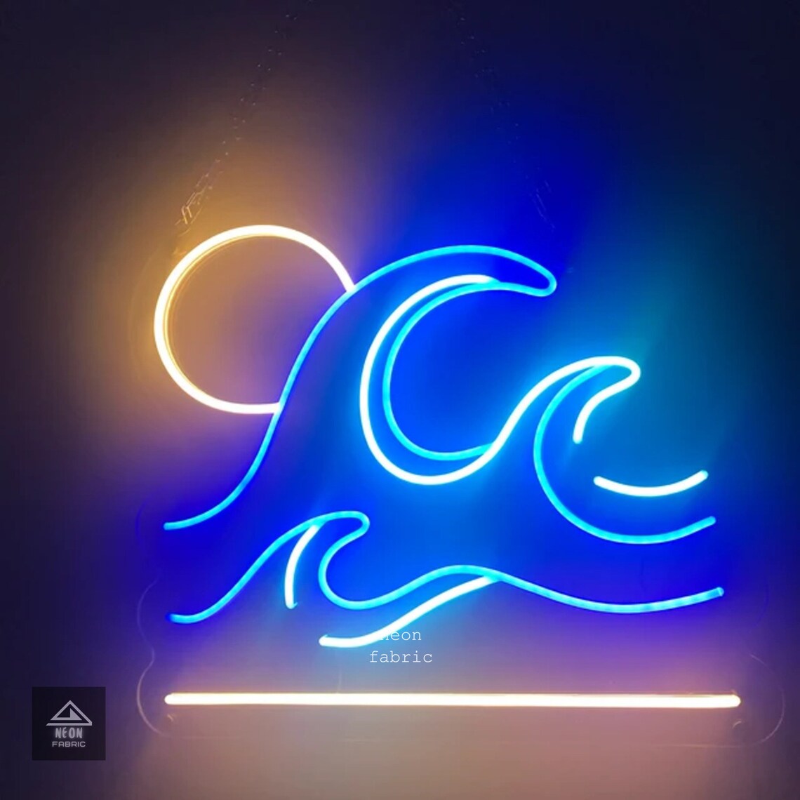 Sea Sunset Wave Neon Sign Sunset Wall Decor Wave Neon Lamp | Etsy