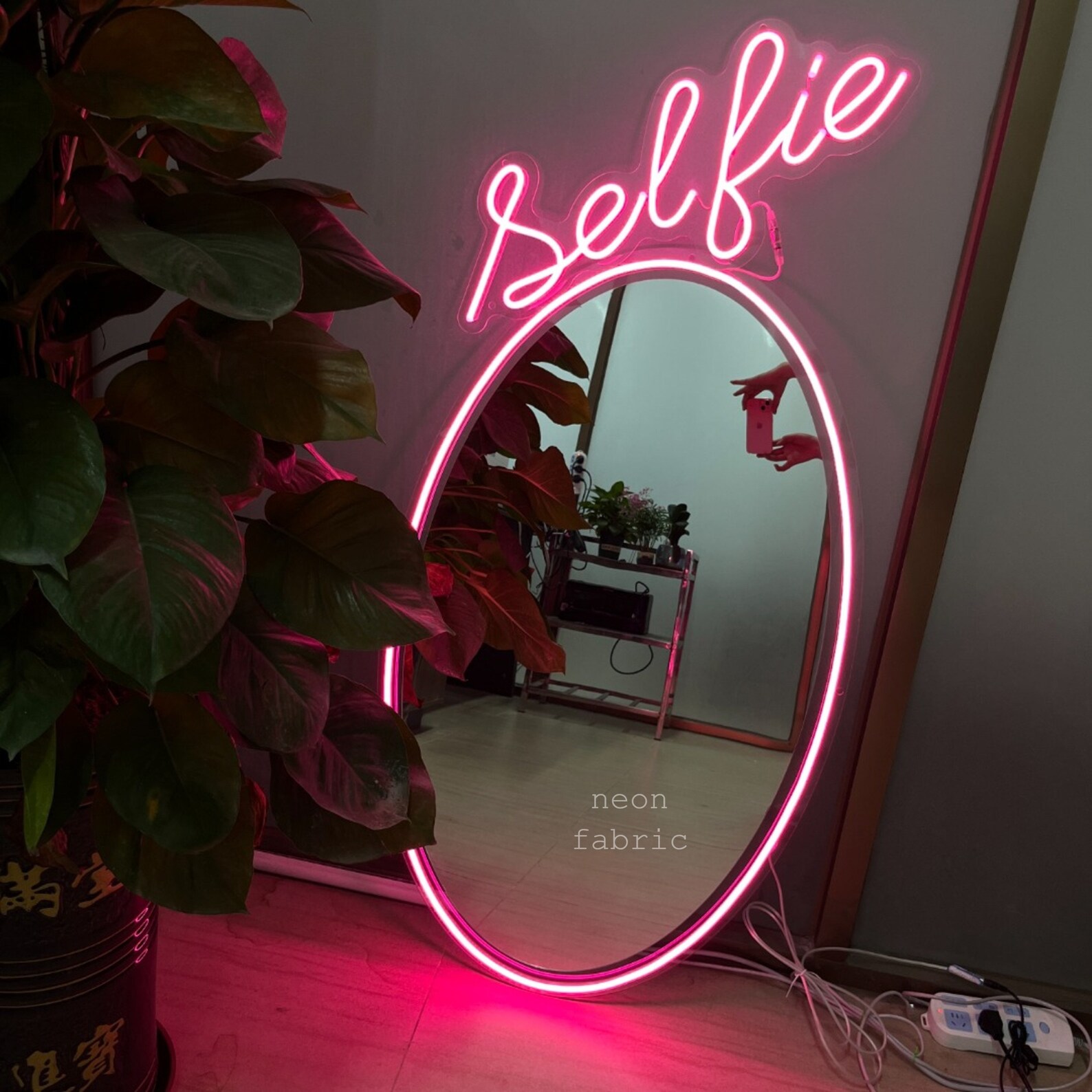 Selfie Mirror Custom Neon Sign Neon Light Full Length Etsy