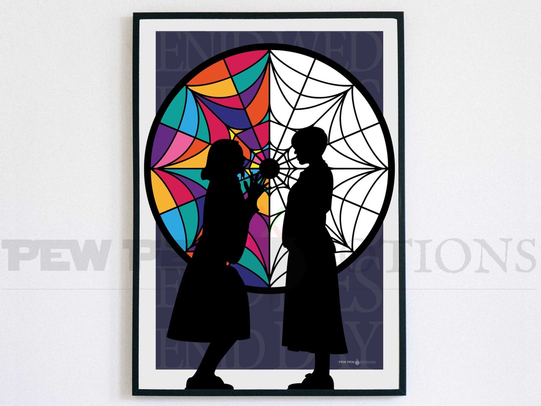 Wednesday Addams Enid Sinclair Netflix TV Series Window Scene Inspired ...