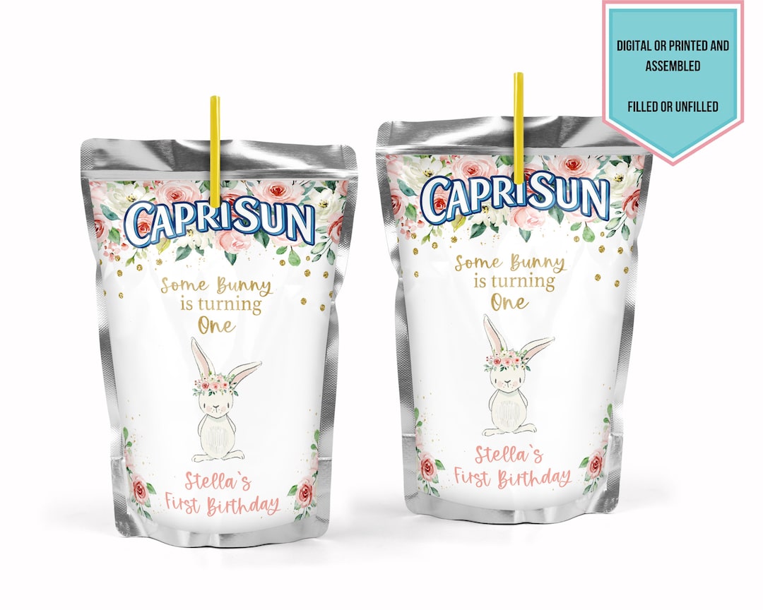 Bunny First Birthday Capri Sun Labels (digital File) - Etsy