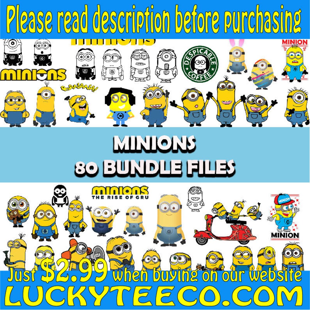 80 Despicable Me Minions Bundle Svg, Minion Svg, Minion Kelvin Svg ...