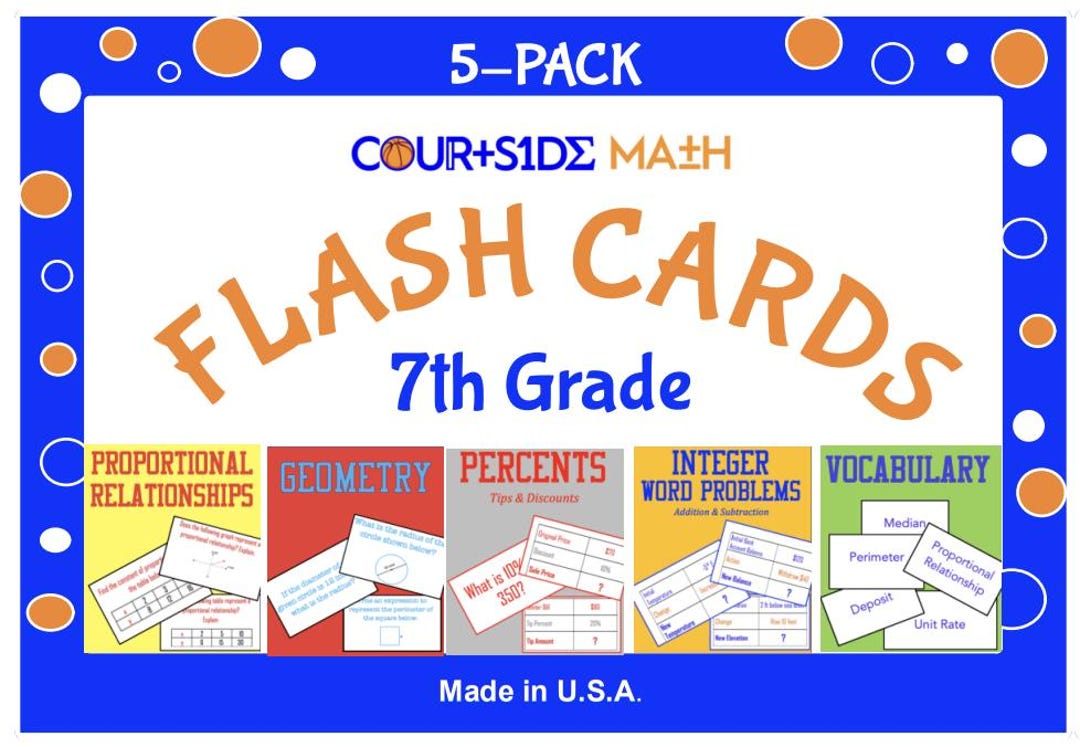 Math Flashcards 6th 8th Grades - Etsy
