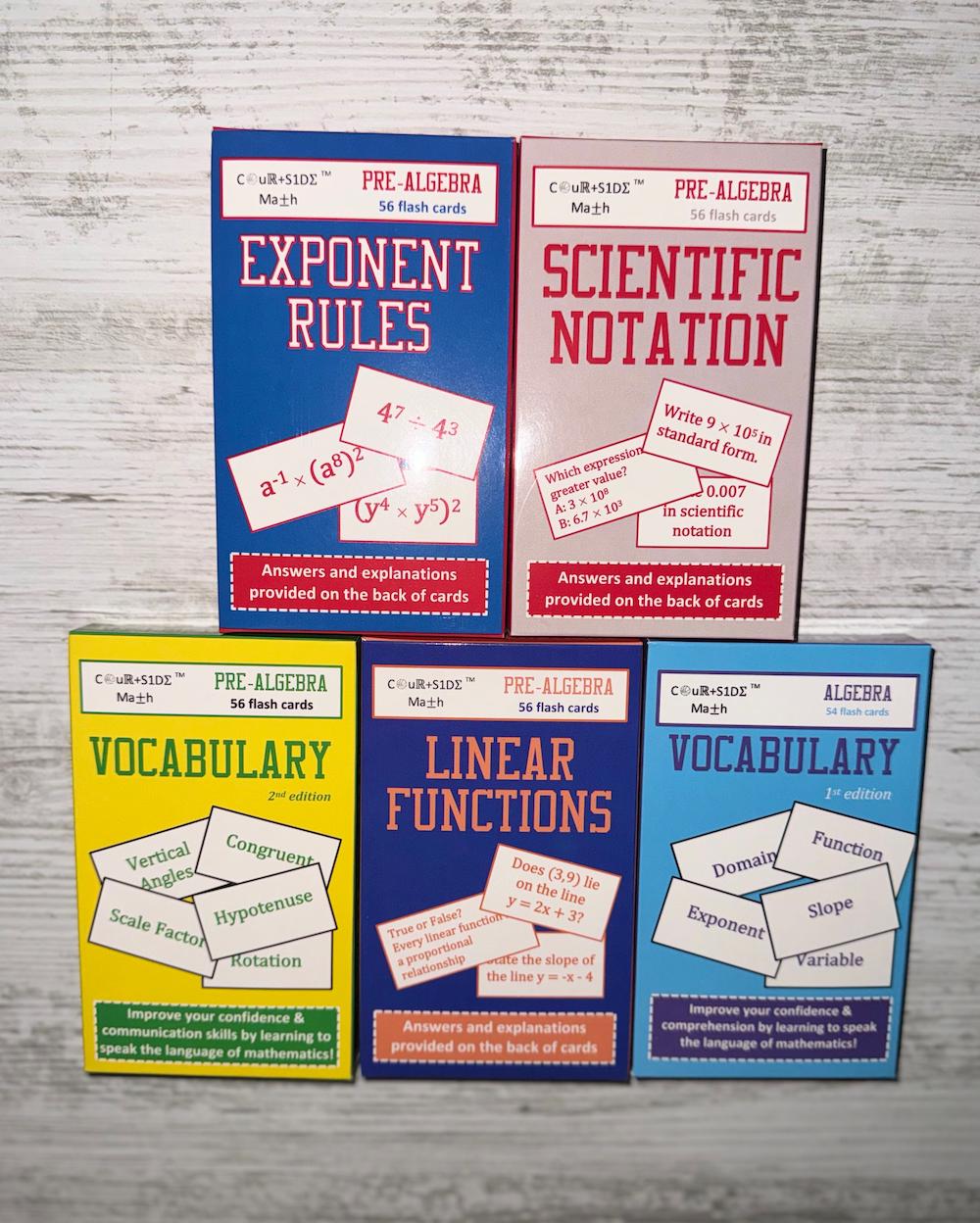 Math Flashcards 6th - 8th Grades - Etsy