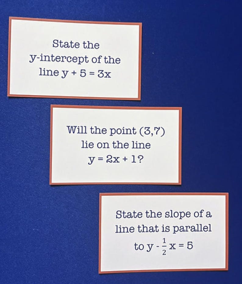 Math Flashcards 6th 8th Grades - Etsy