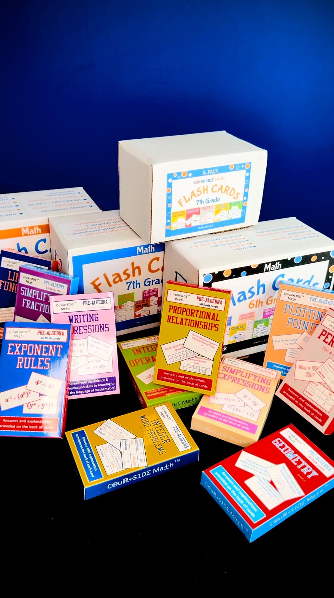 Math Flashcards 6th - 8th Grades - Etsy