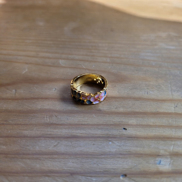 Pansy Flower Ring - Etsy