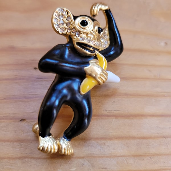 Monkey Brooch - Etsy