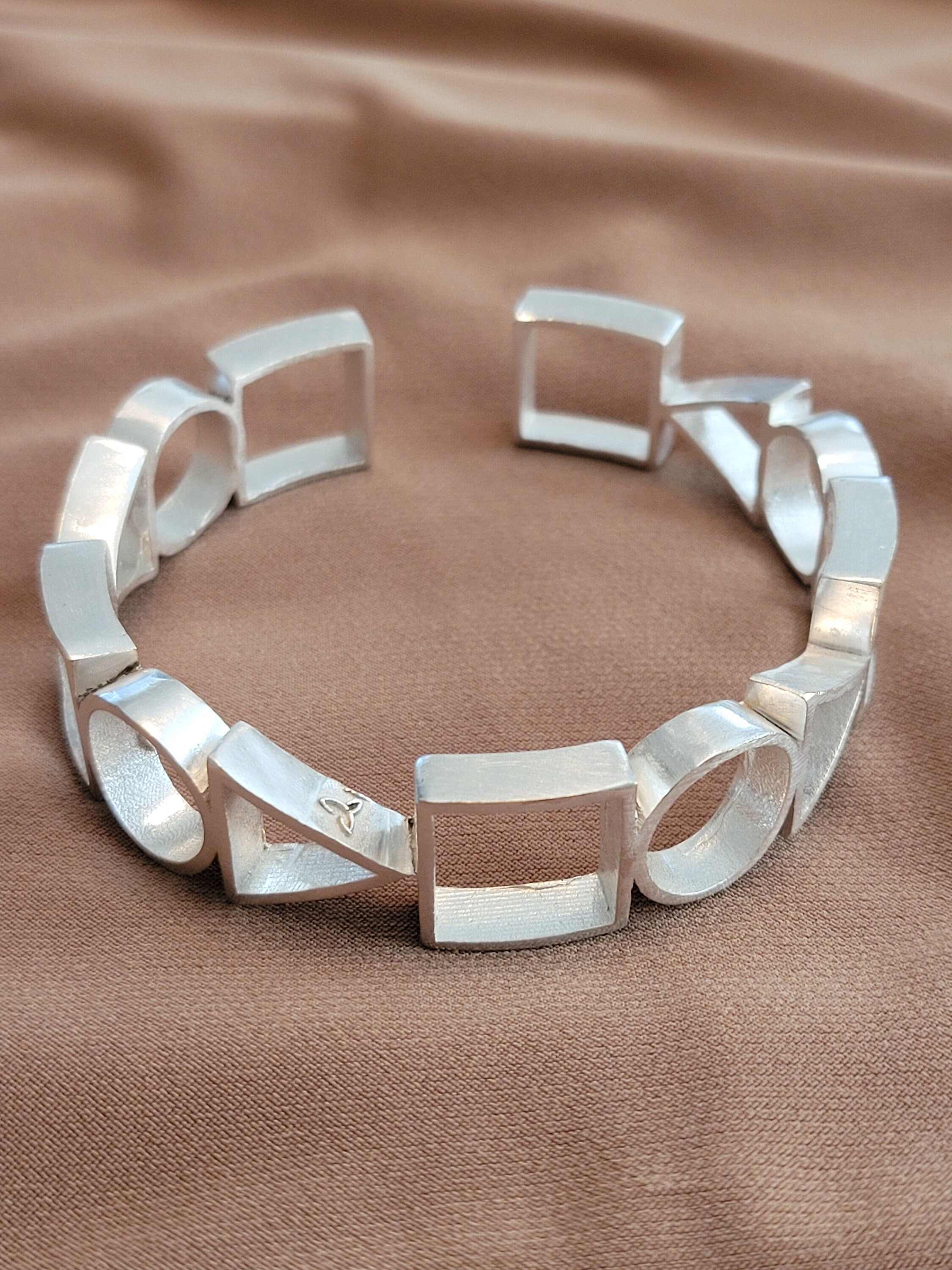 Geometric Cuff Bracelet - Etsy