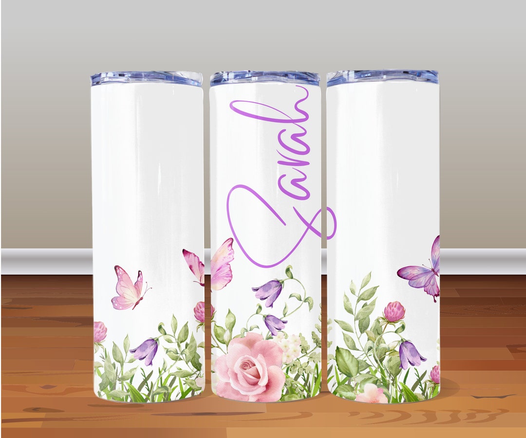 Personalized Name Skinny Tumbler, Custom Tumbler With Lid and Straw ...